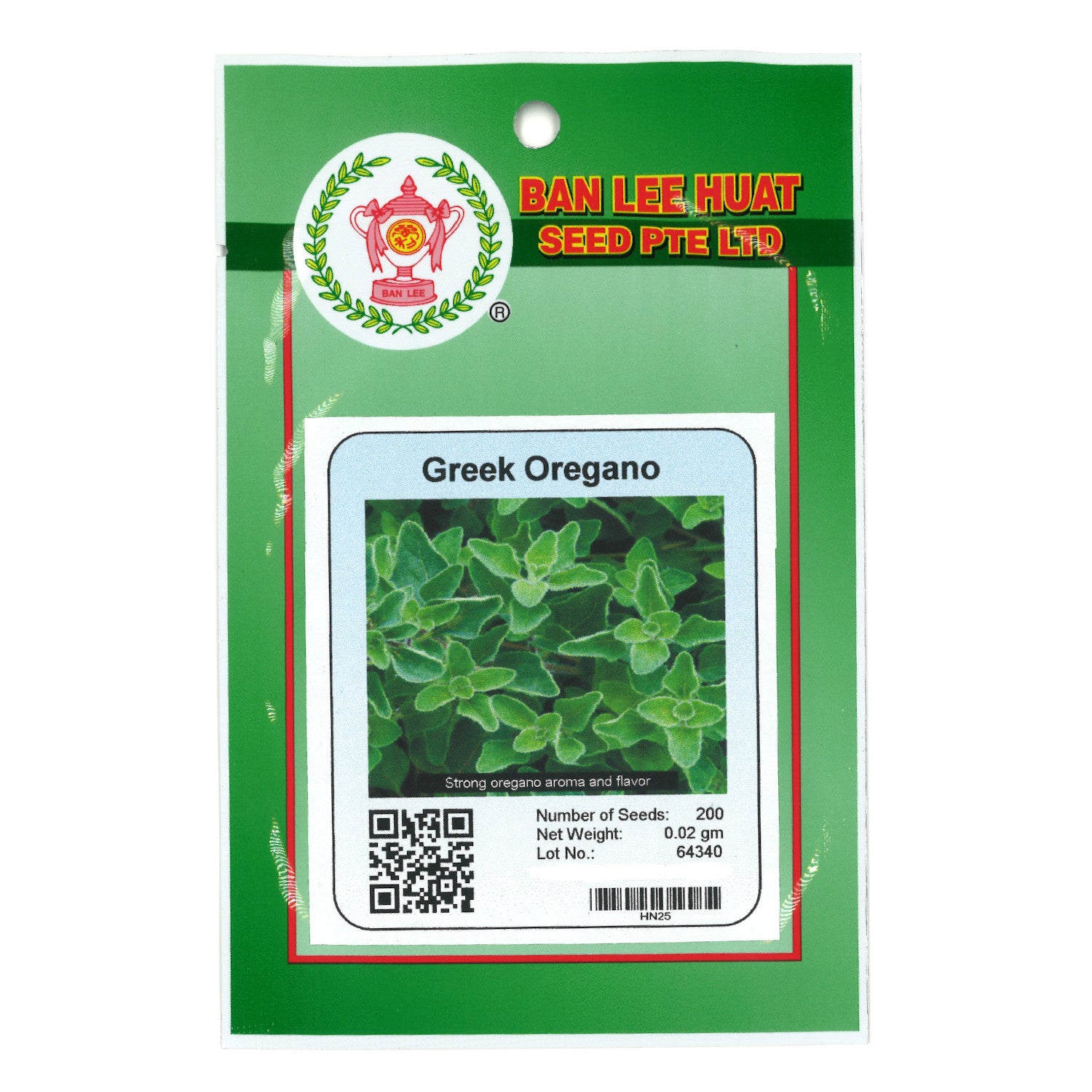 Ban Lee Huat Seed Hn25 Greek Oregano Noah Garden Centre